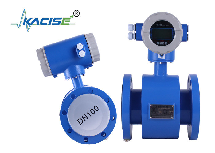 Intelligent Electromagnetic Flow Meter 20ma River Water Magnetic Nitric ...