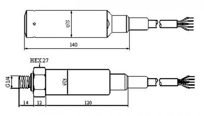 Digital Submersible Water Level Sensor , Intrinsically Safe Liquid ...